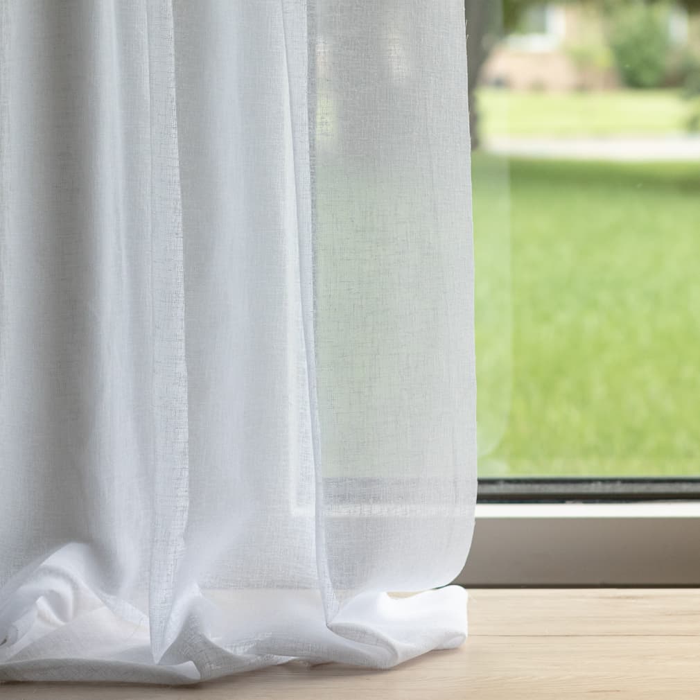 Salt White Ivory Plain Solid Linen Drapery and Upholstery Fabric by the ...