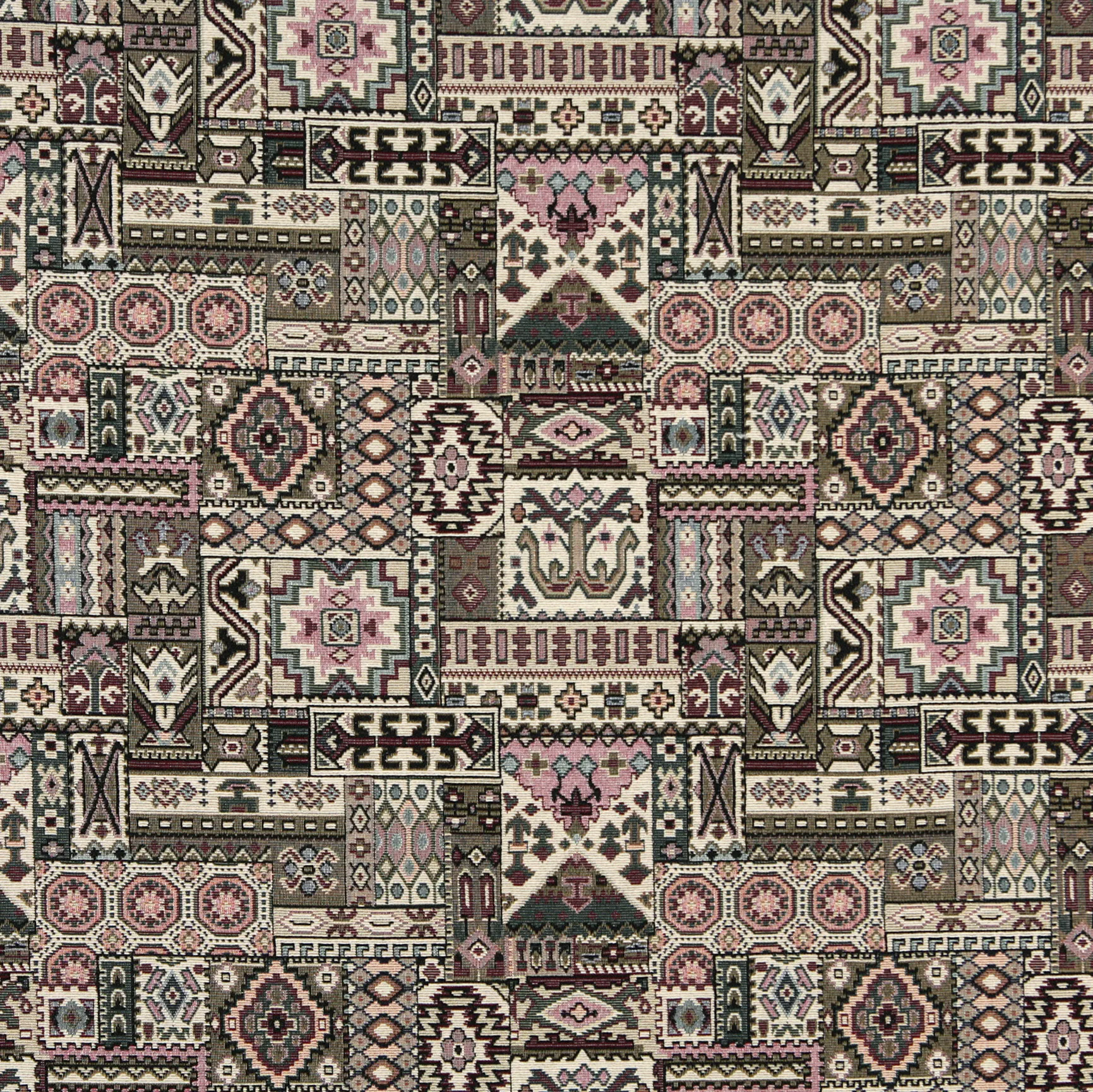 Aztec Black and Burgundy Southwestern Tapestry Upholstery Fabric by the ...
