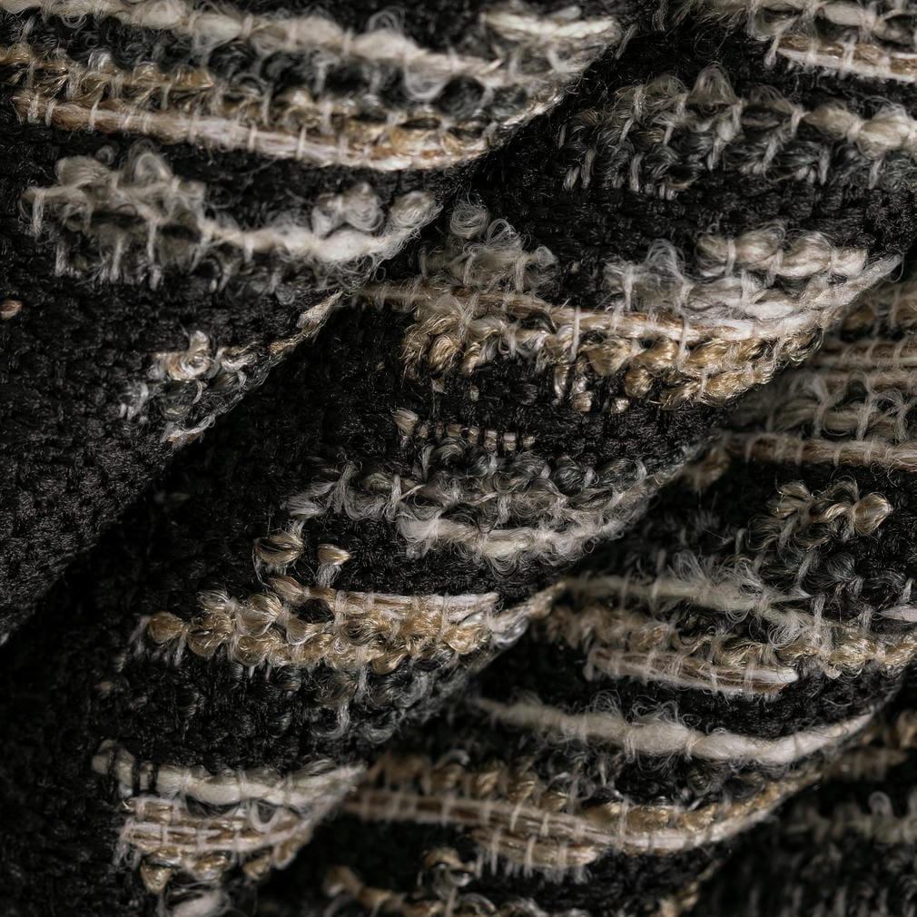 Black Abstract & Geometric Woven Patterns Upholstery Fabric by the Yard