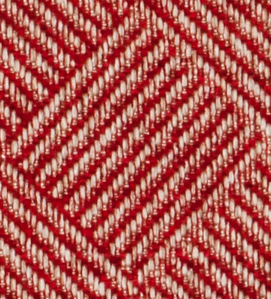 Vermillion Red Geometric Wovens Upholstery Fabric by the Yard