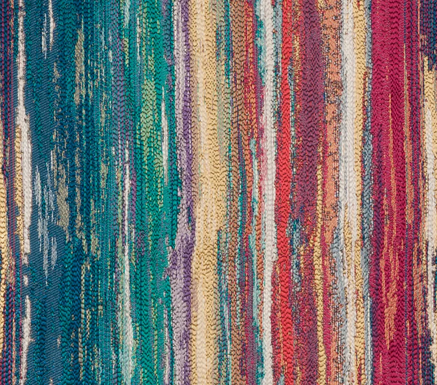 Jewel Red and Multi Color Geometric Wovens Upholstery Fabric by the ...