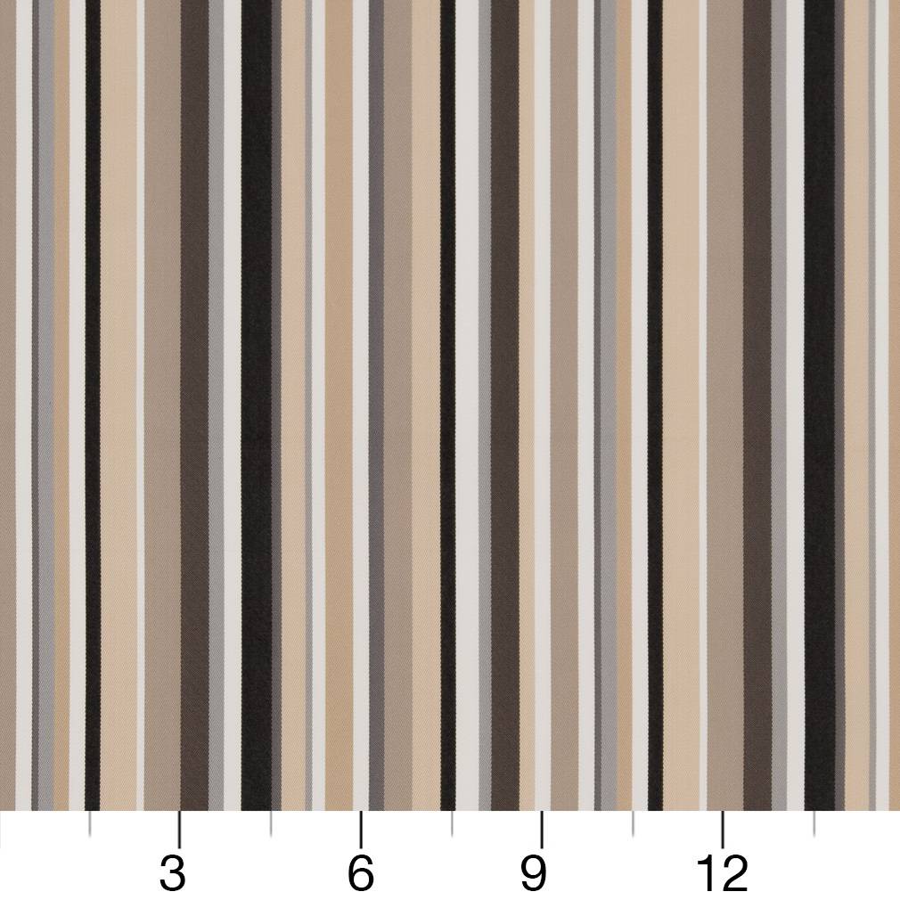 Desert Stripe Black and brown Stripe Woven Patterns Upholstery Fabric ...