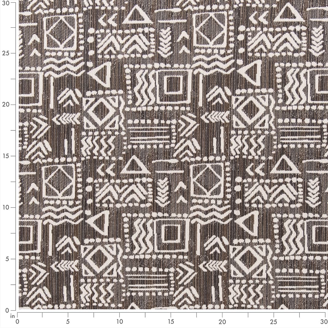 Brown Abstract Geometric Woven Patterns Upholstery Fabric by the yard KA755