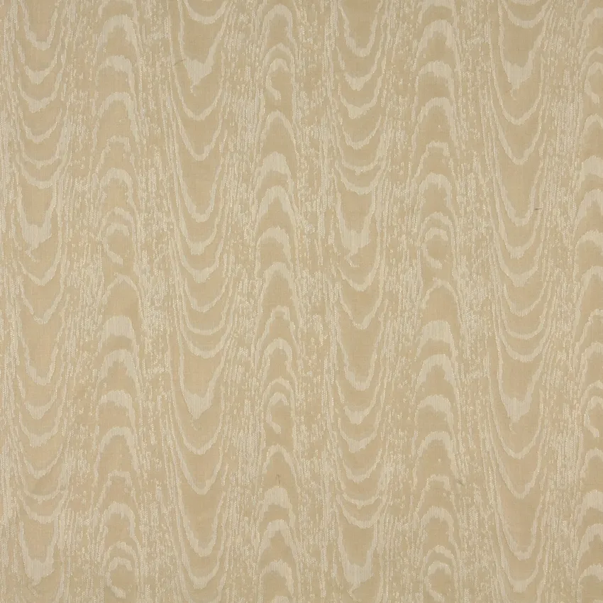 Shell Beige and Gold Small Scale Damask Upholstery Fabric by the Yard