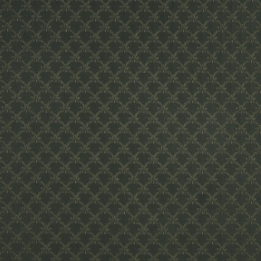 Pine Dark Green Small Scale Damask Upholstery Fabric by the Yard