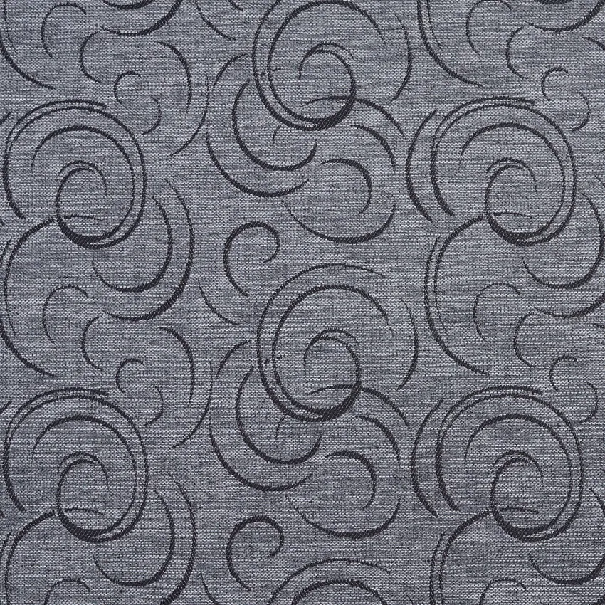 Slate Swirl Grey Contemporary Linen Upholstery Fabric