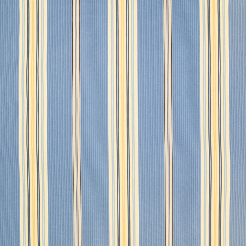 Bluebell Blue Stripe Print Upholstery Fabric by the Yard