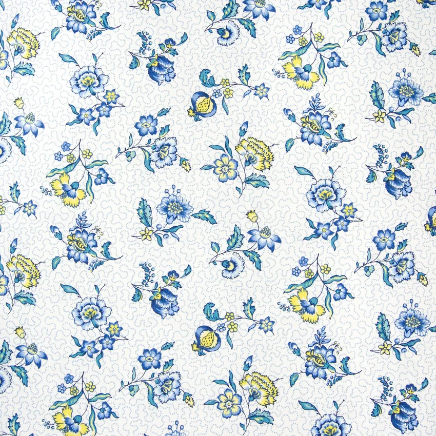 Bluebell Blue Floral Upholstery Fabric by the Yard G6797 - KOVI Fabrics