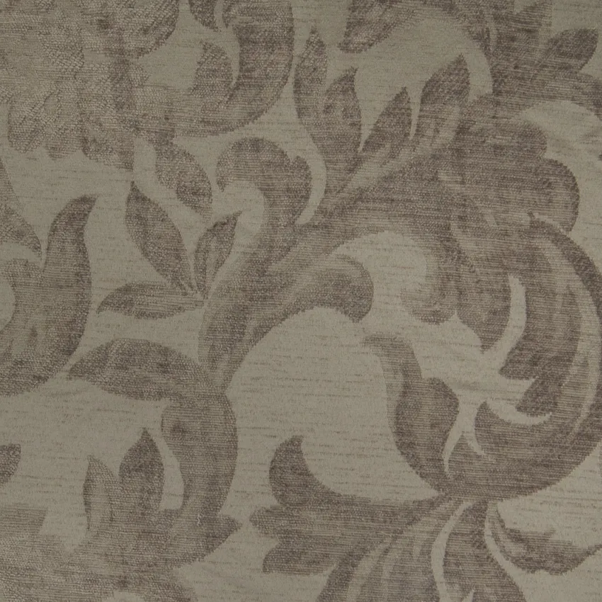 Pumice Brown Foliage Woven Upholstery Fabric by the Yard