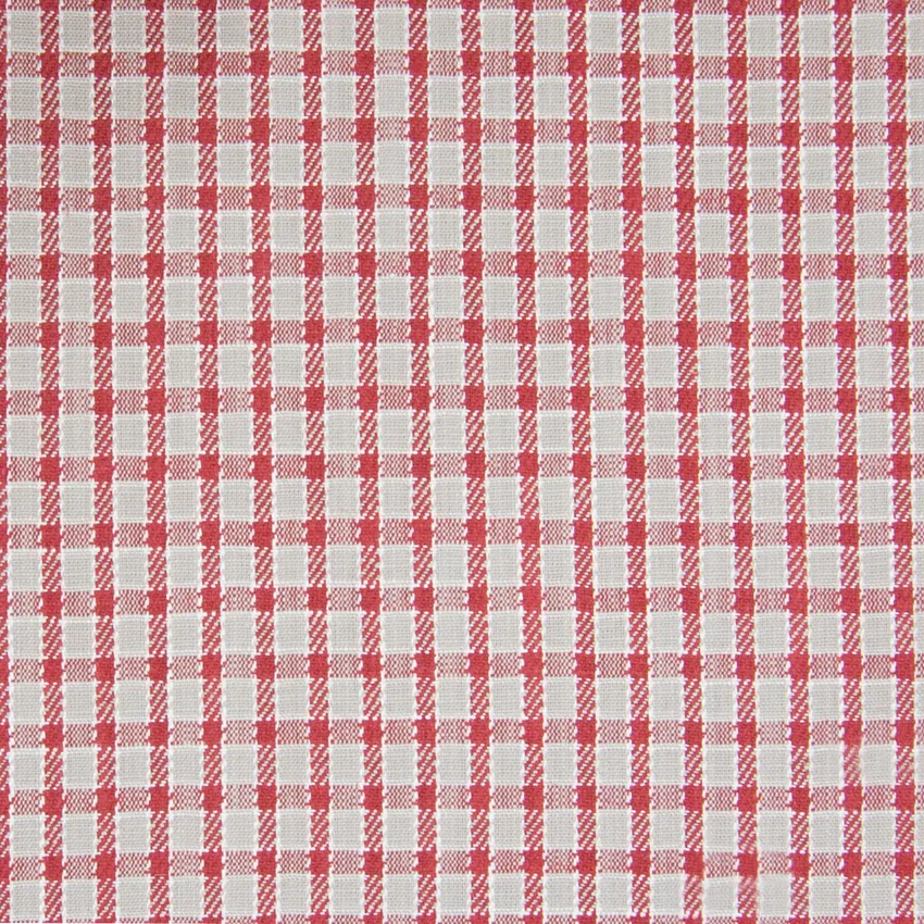 Red Check Woven Upholstery Fabric by the Yard G4905 - KOVI Fabrics