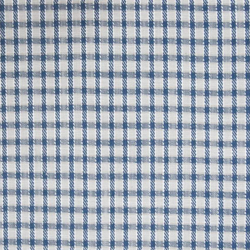 Blue Check Woven Upholstery Fabric by the Yard G8832 - KOVI Fabrics