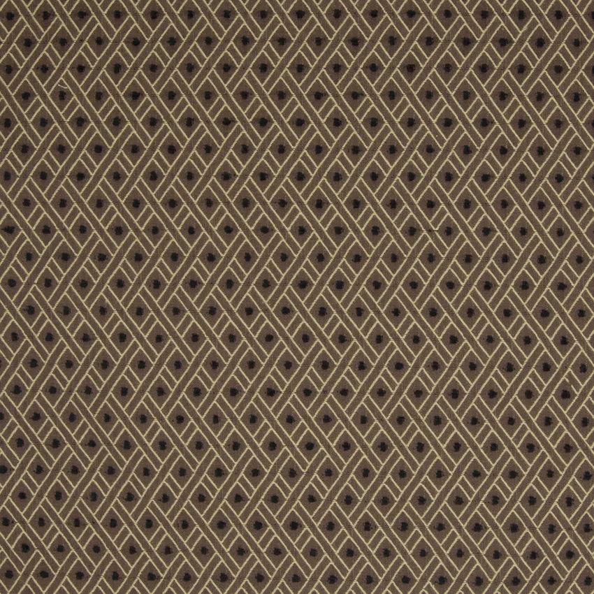 Chocolate Brown Diamond Woven Upholstery Fabric by the Yard