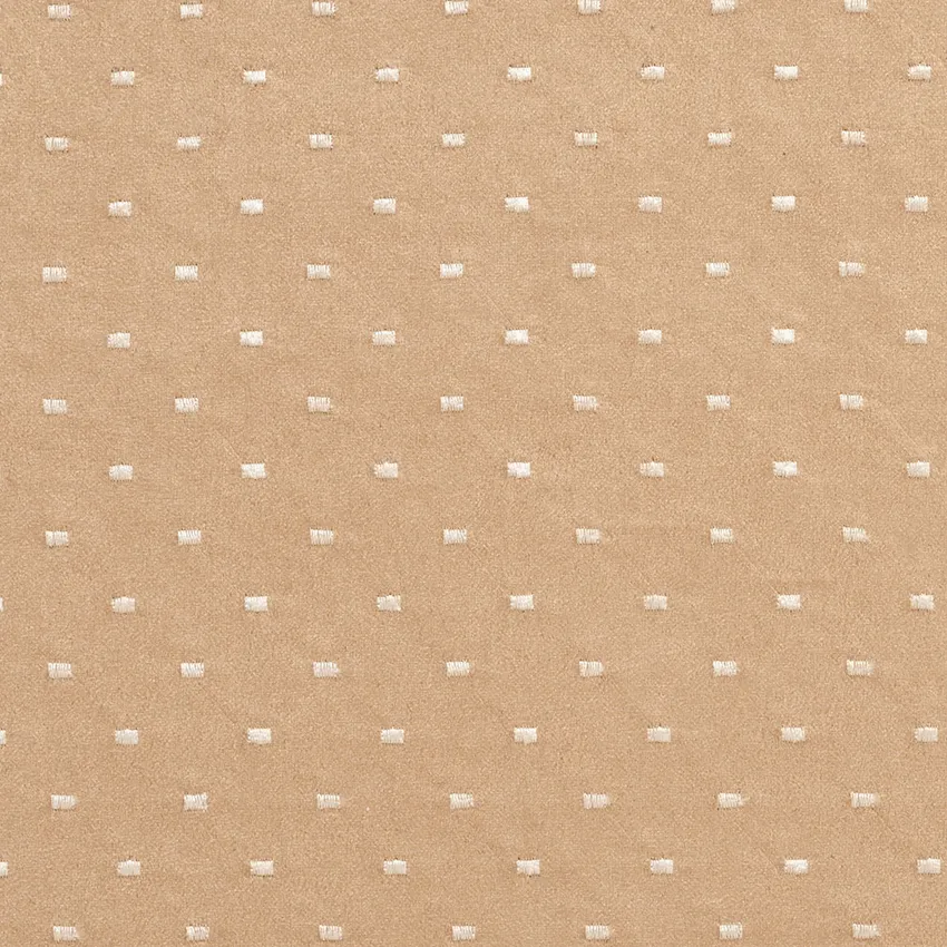 Beige and Brown Dot Abstract Microfiber Upholstery Fabric