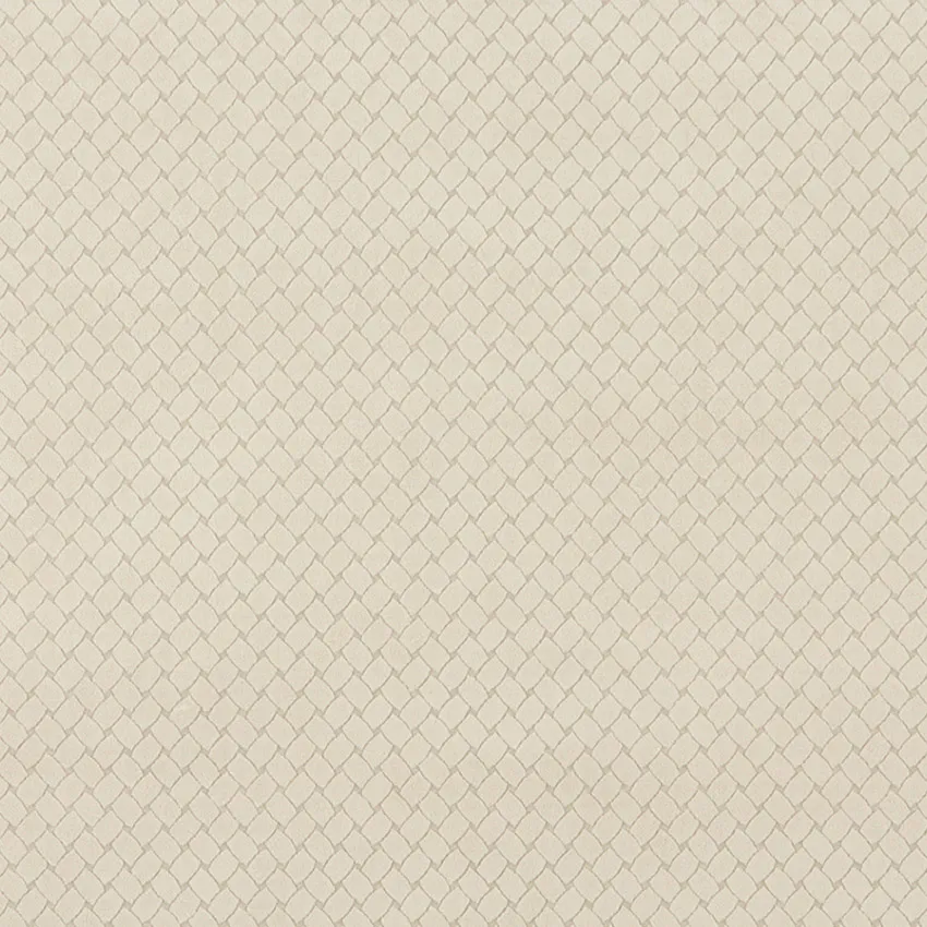 Bisque Beige Trellis Basket Weave Pattern Microfiber Upholstery Fabric