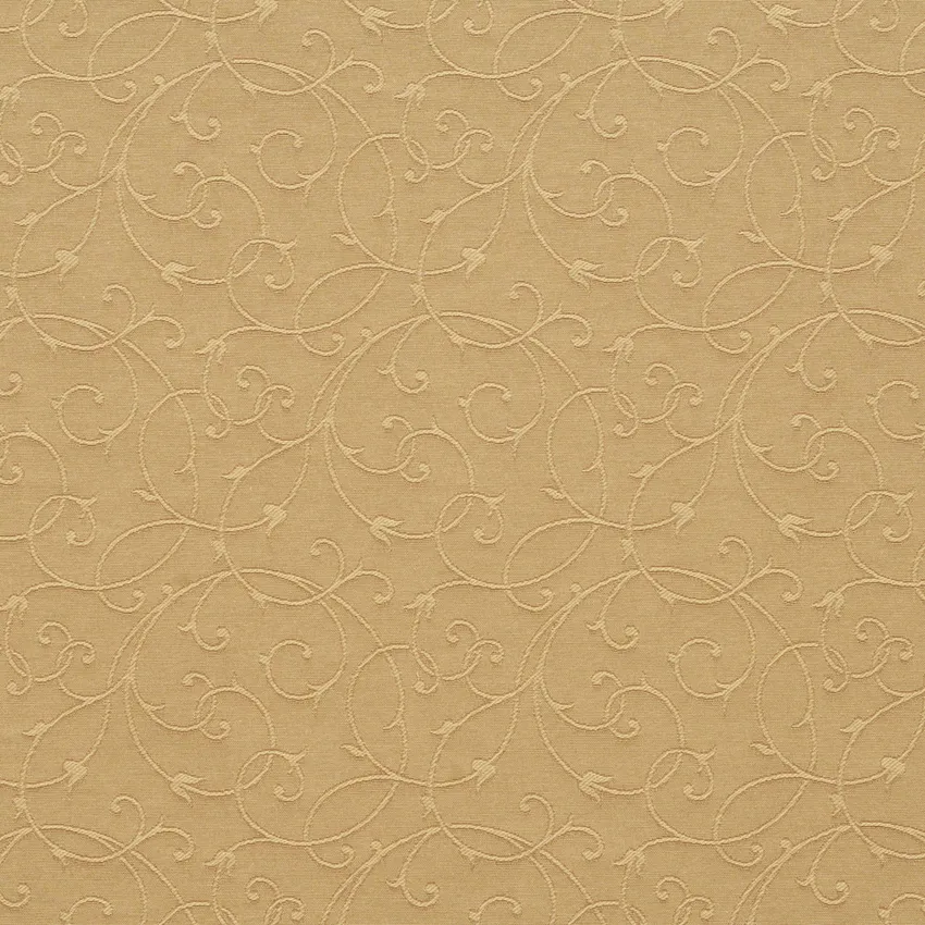Yellow Gold Classic Thin Scroll Damask Upholstery Fabric