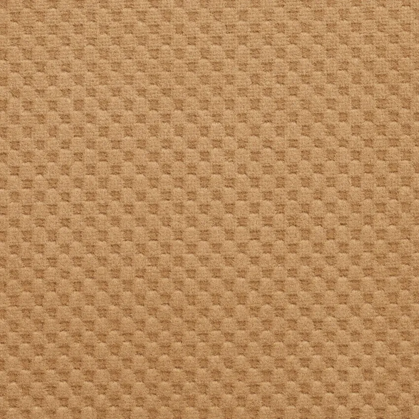Camel Beige Solid Matt Weave Texture Microfiber Upholstery Fabric