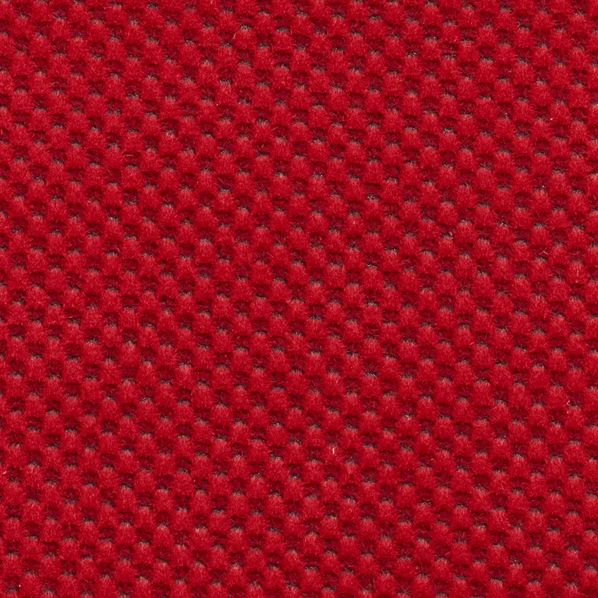 Ruby Red Solid Matt Weave Texture Microfiber Upholstery Fabric