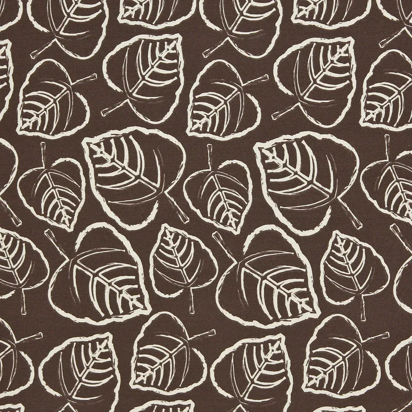 Safari Leaf Brown Contemporary Outdoor Upholstery Fabric by the Yard