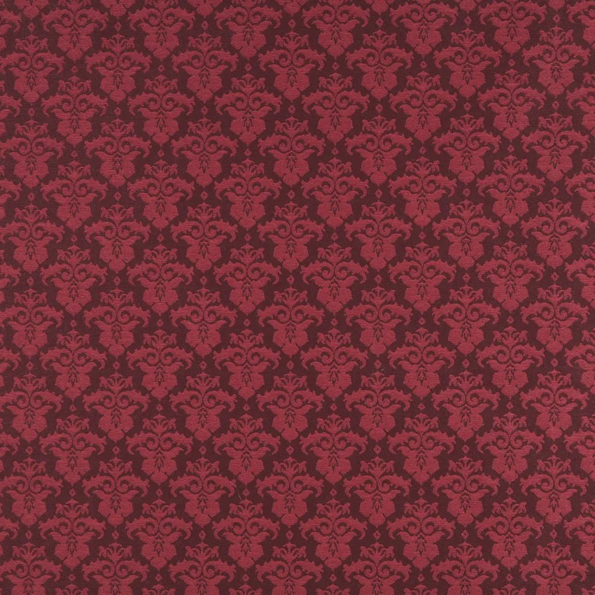 Bourdeaux Burgundy Heirloom Damask Upholstery Fabric by the Yard