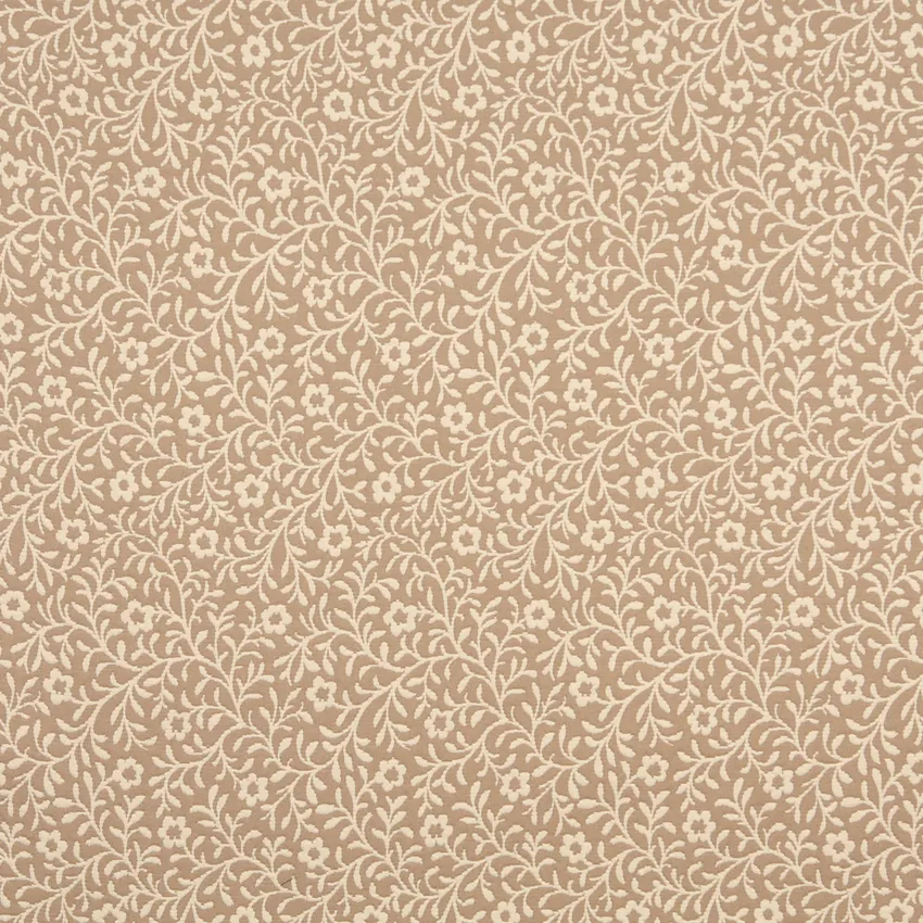 Beige Country Brocade Upholstery Fabric by the Yard