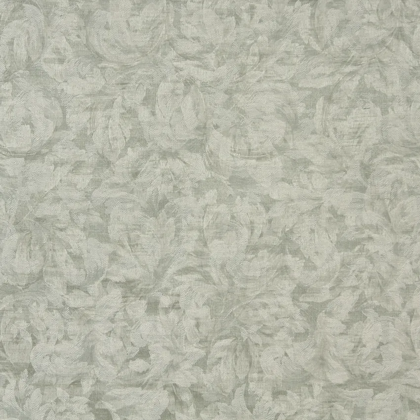 Sage Light Green Woven Accent Strokes Foliage Damask Upholstery Fabric