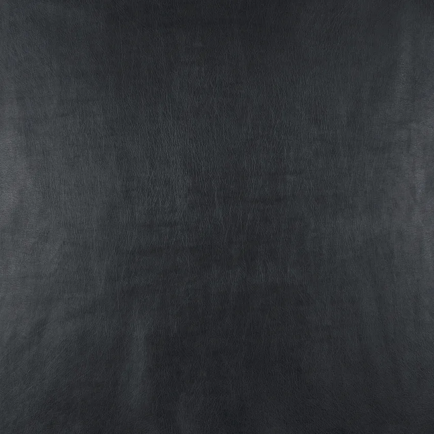 Black Plain Light Leather Texture Vinyl Upholstery Fabric