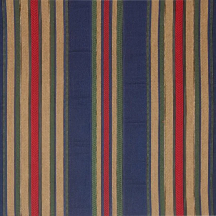 Tapestry Blue Stripe Upholstery Fabric by the Yard