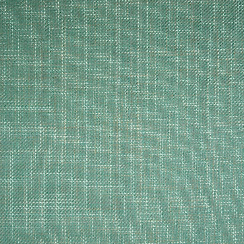 Turquoise Blue Plaid Cotton Upholstery Fabric by the Yard