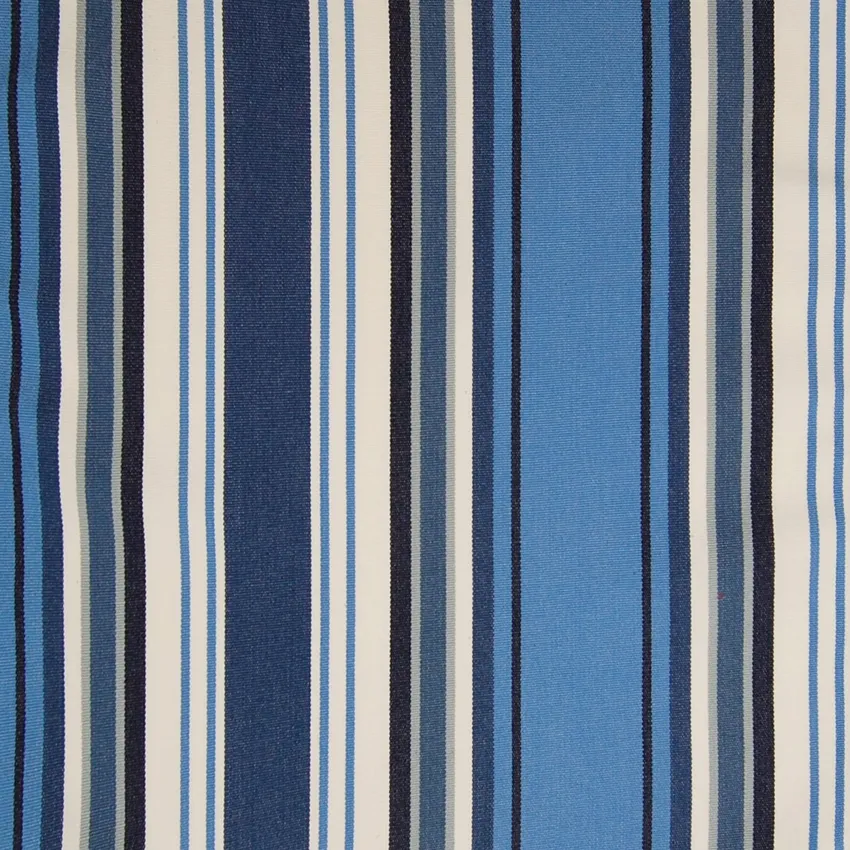 Nautical Blue Stripe Outdoor Upholstery Fabric by the Yard