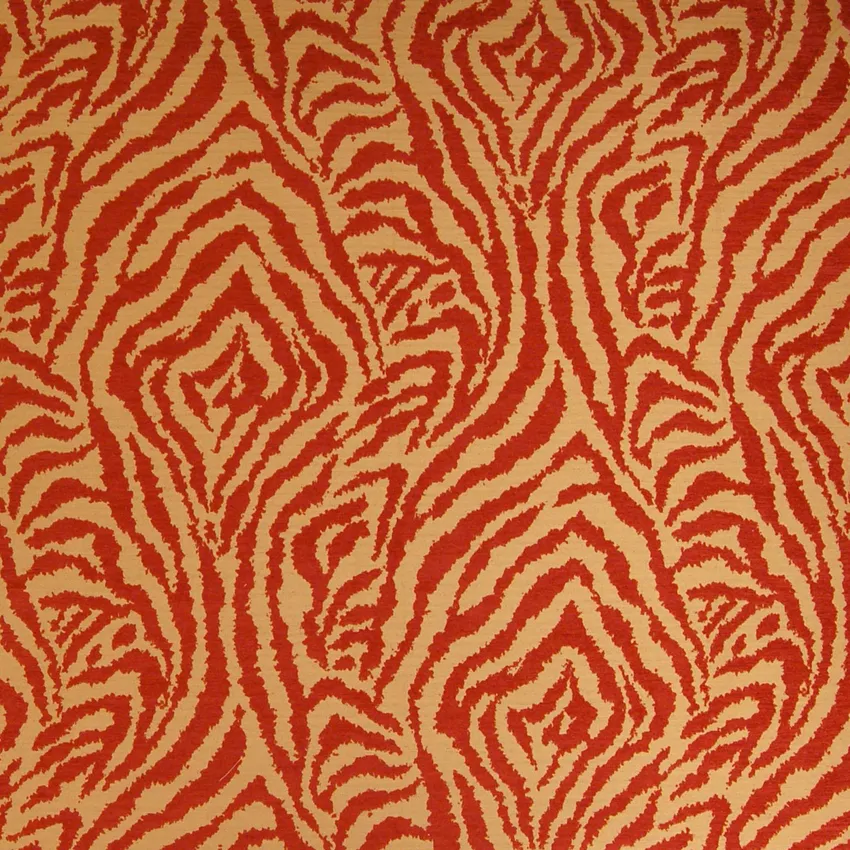 Chili Red Contemporary Chenille Upholstery Fabric by the Yard