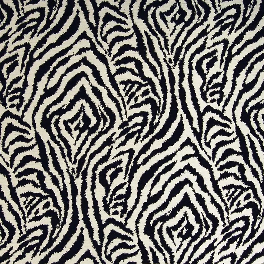 Salt N Pepper Black Animal Print Chenille Upholstery Fabric by the Yard