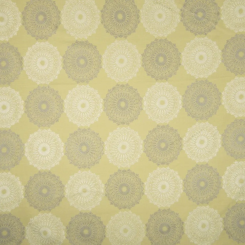 Citron Green Contemporary Embroidery Upholstery Fabric by the Yard