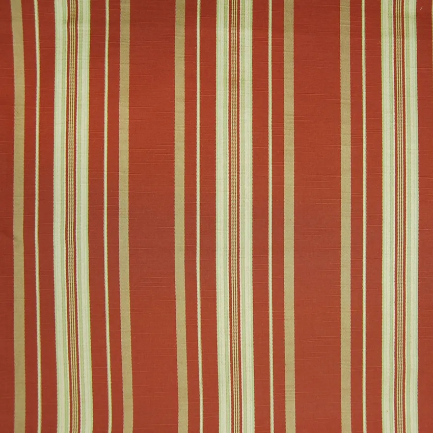 Mesa Sunrise Red Stripe Linen Upholstery Fabric by the Yard