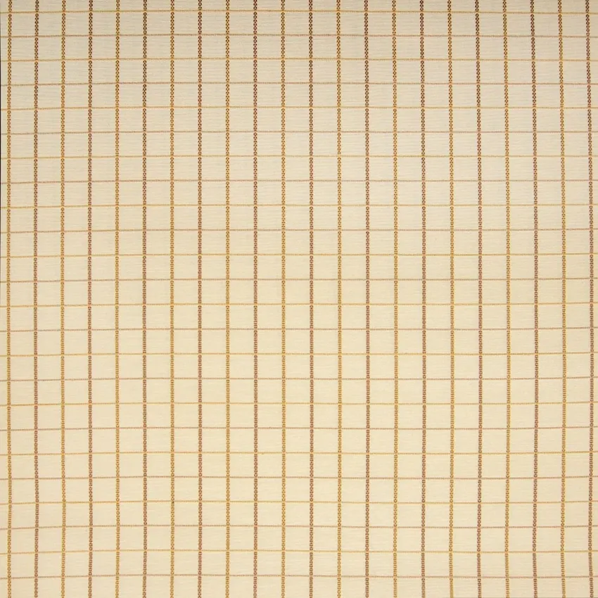 Coconut Neutral Plaid Upholstery Fabric by the Yard