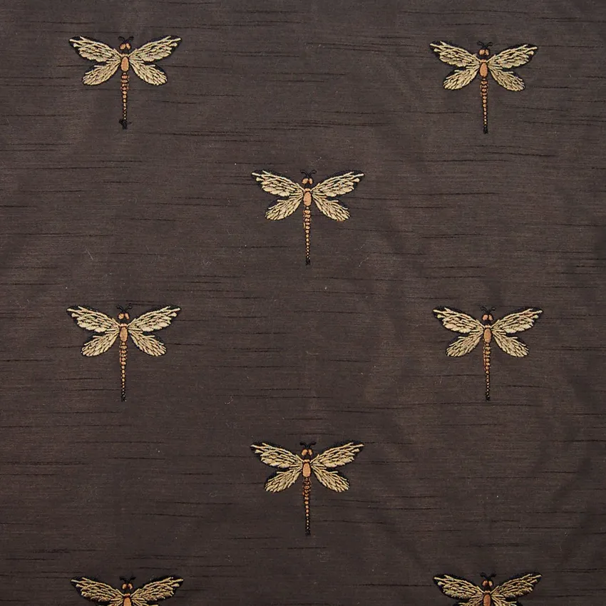 Wenge Brown Animal Print Embroidery Upholstery Fabric by the Yard G5013 ...