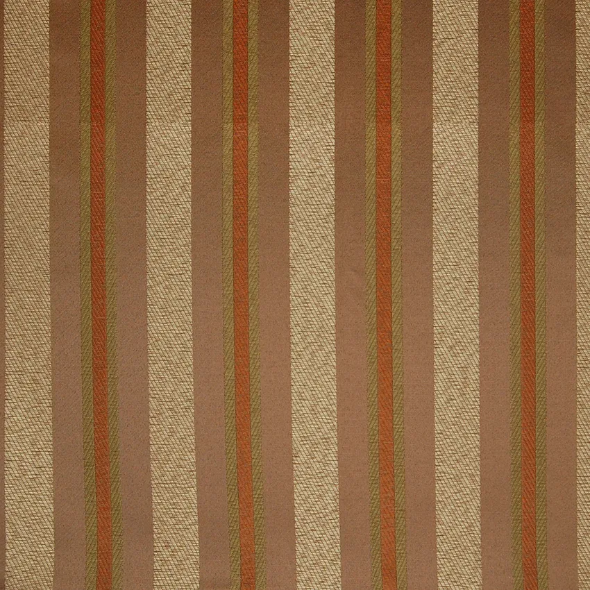 Brown Stripe Woven Upholstery Fabric by the Yard