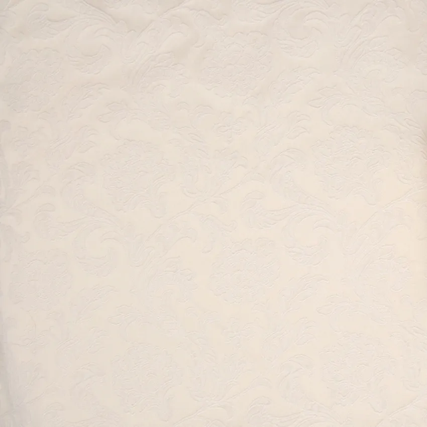 Vanilla White Damask Jacquard Upholstery Fabric by the Yard