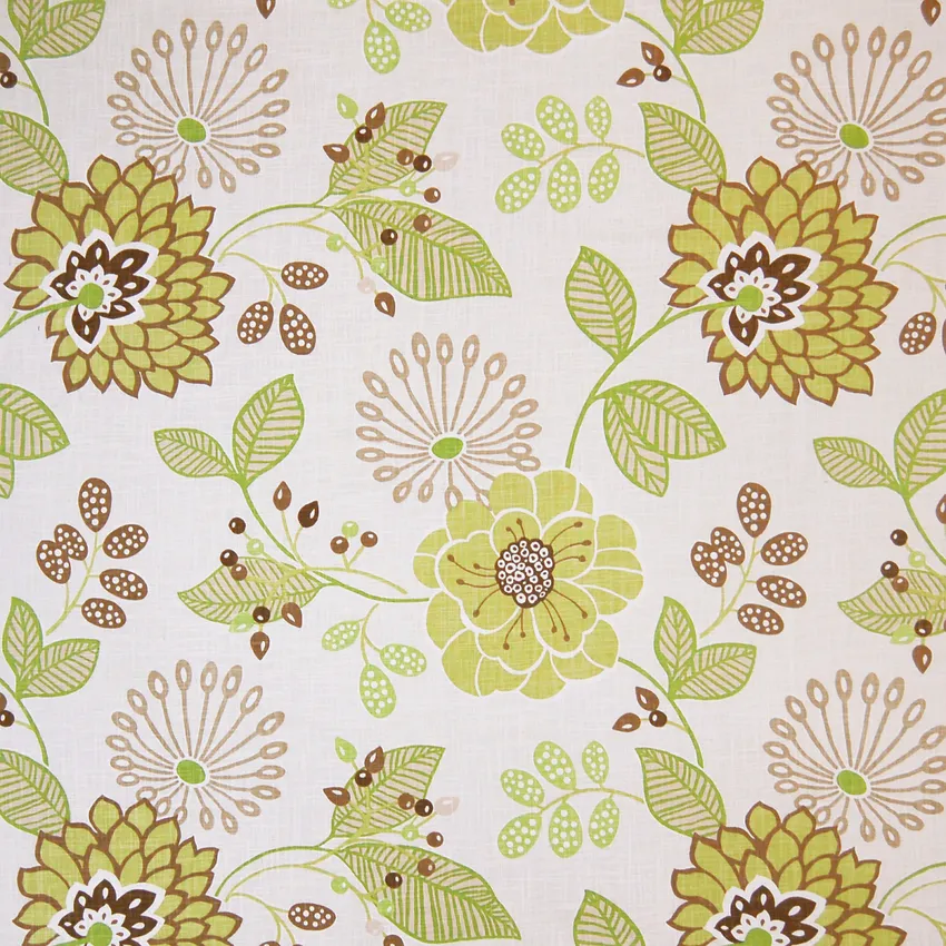 Spring Green Contemporary Print Upholstery Fabric by the Yard