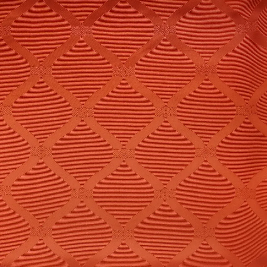 Papaya Red Diamond Cotton Upholstery Fabric by the Yard