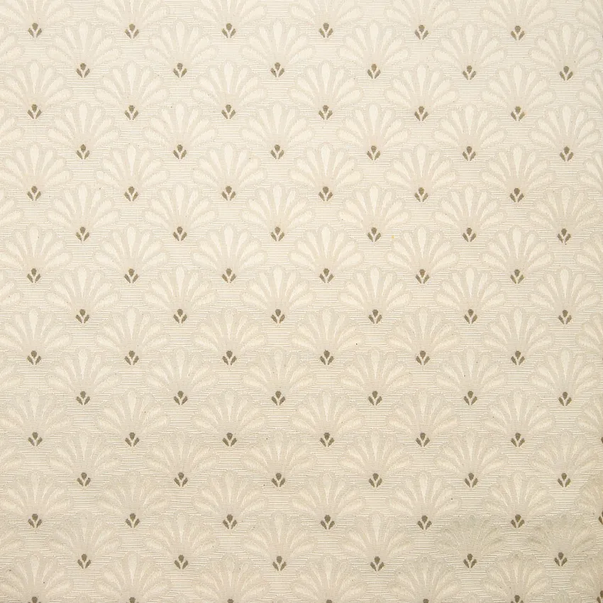 Alabaster Neutral Medallion Cotton Upholstery Fabric by the Yard