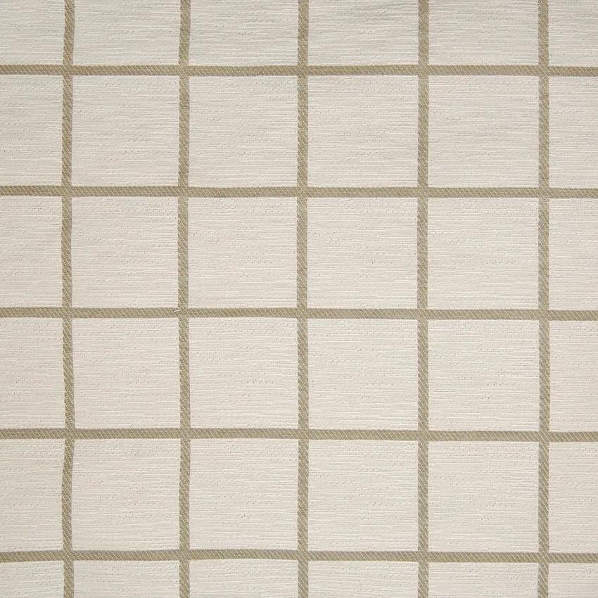 Taupe Neutral Plaid Made In USA Upholstery Fabric by the Yard