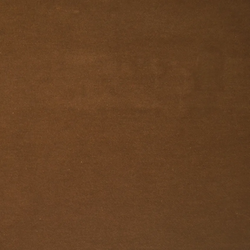 Cognac Brown Solid Velvet Upholstery Fabric by the Yard