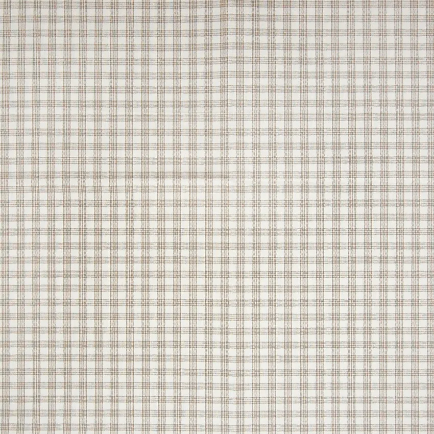 Natural Neutral Check Cotton Upholstery Fabric by the Yard