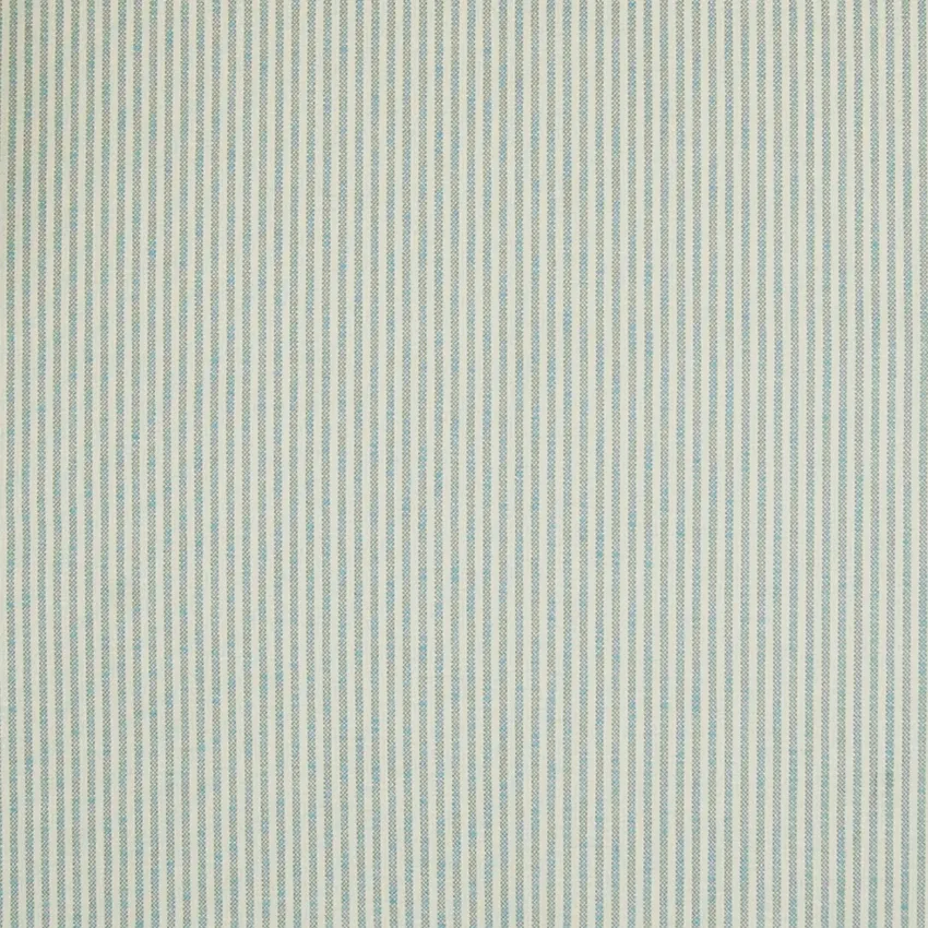 Cornflower Blue Stripe Cotton Upholstery Fabric by the Yard