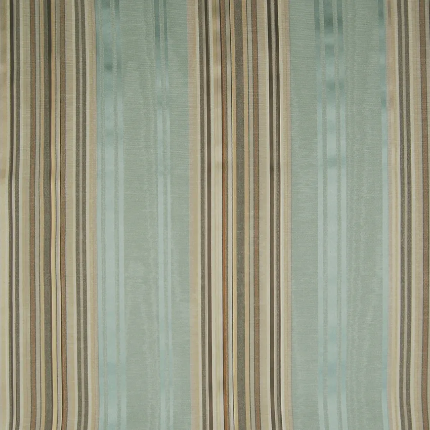 Capri Blue Moire Cotton Upholstery Fabric by the Yard