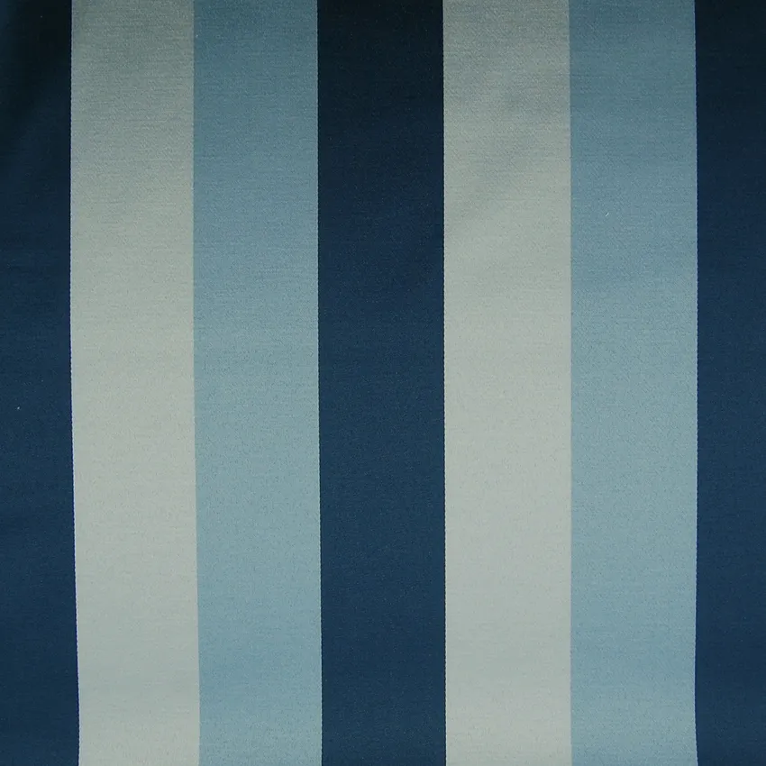 Bluestar Blue Stripe Cotton Upholstery Fabric by the Yard