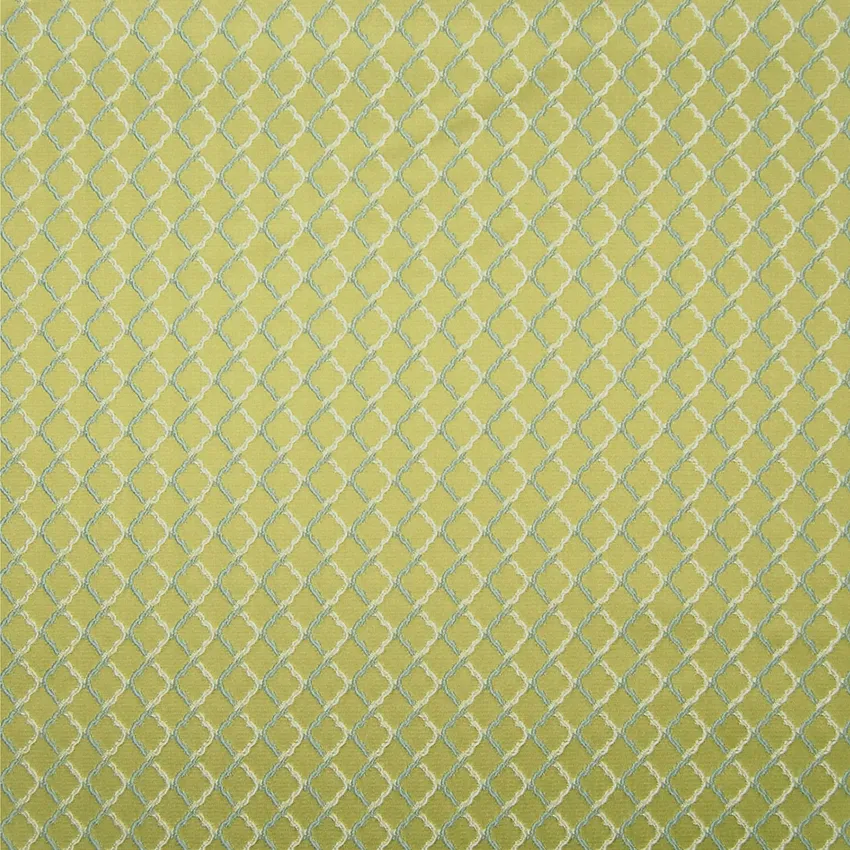 Peridot Green Diamond Embroideries Upholstery Fabric by the Yard