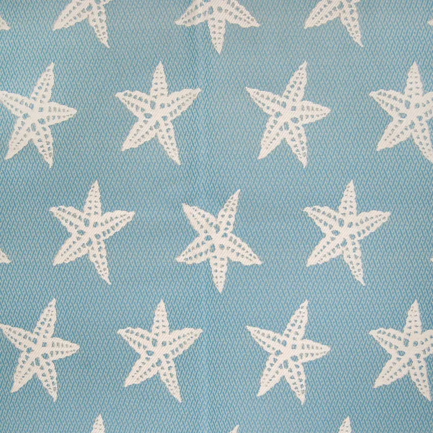 Capri Blue Animal Print Jacquard Upholstery Fabric by the Yard