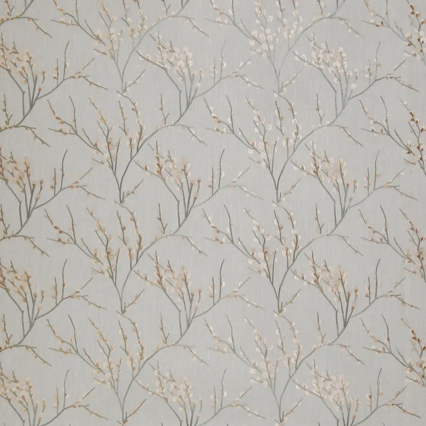 Patina Gray Asian Embroideries Upholstery Fabric by the Yard G3087 - KOVI Fabrics