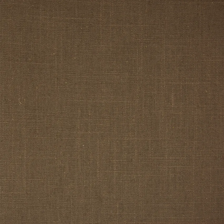 Toffee Brown Solid Linen Upholstery Fabric by the Yard